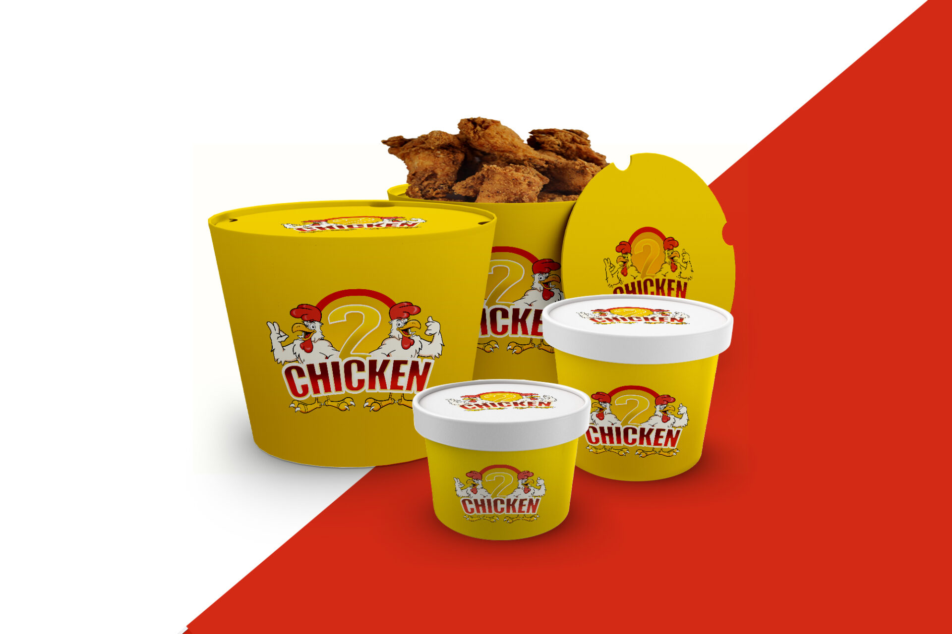 2 Chicken Packaging Mockup - Caesar Digital Marketer